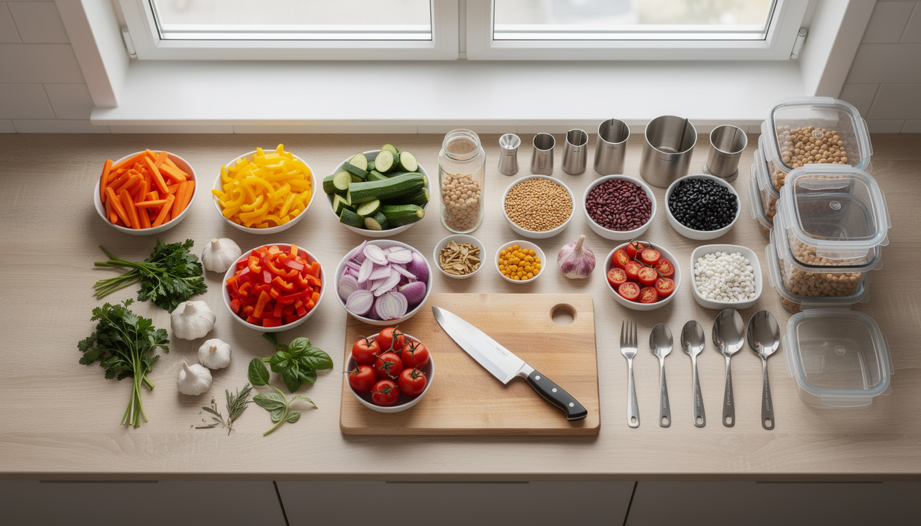 Batch cooking végétarien : repas sains prêts pour la semaine
