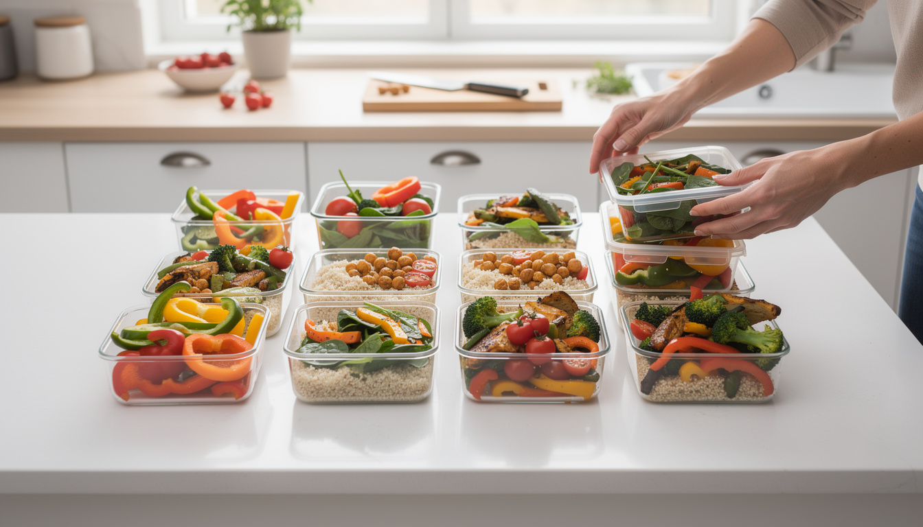 Batch cooking végétarien : repas sains prêts pour la semaine